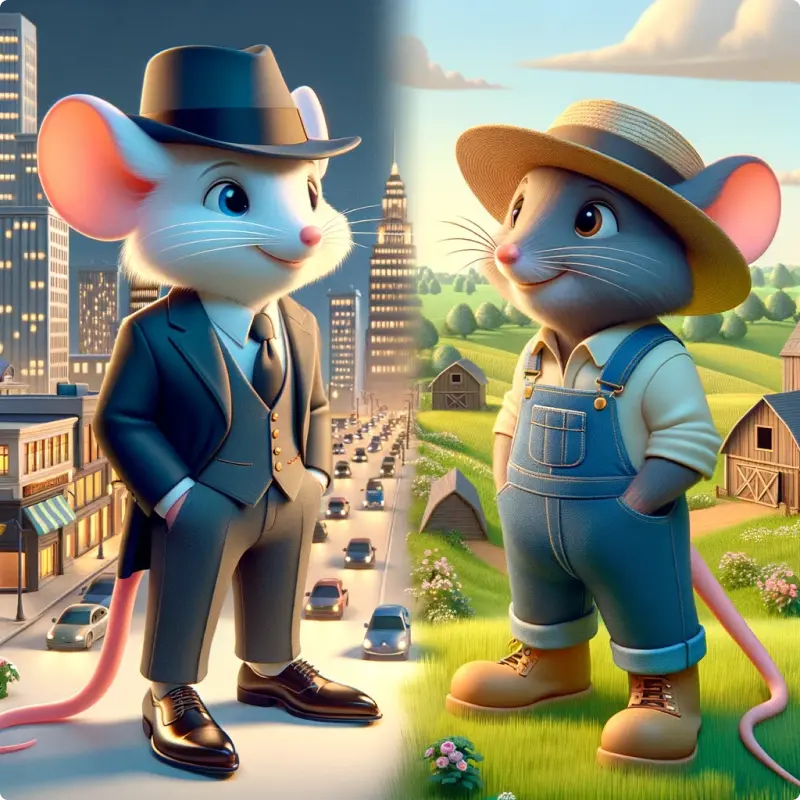 Die Stadtmaus und die Landmaus - Äsop